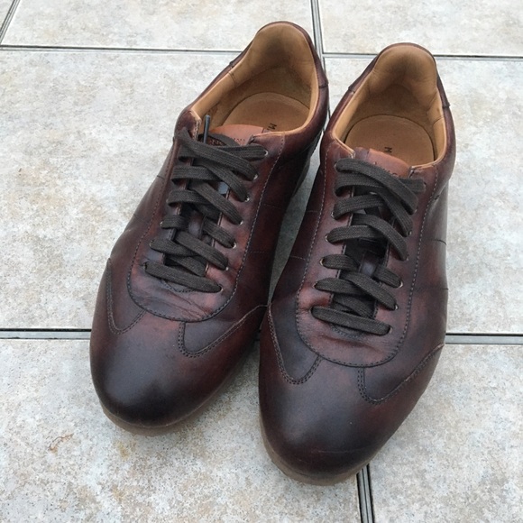 Magnanni | Shoes | Magnanni Berkeley Cognac Brown Leather Sneakers ...